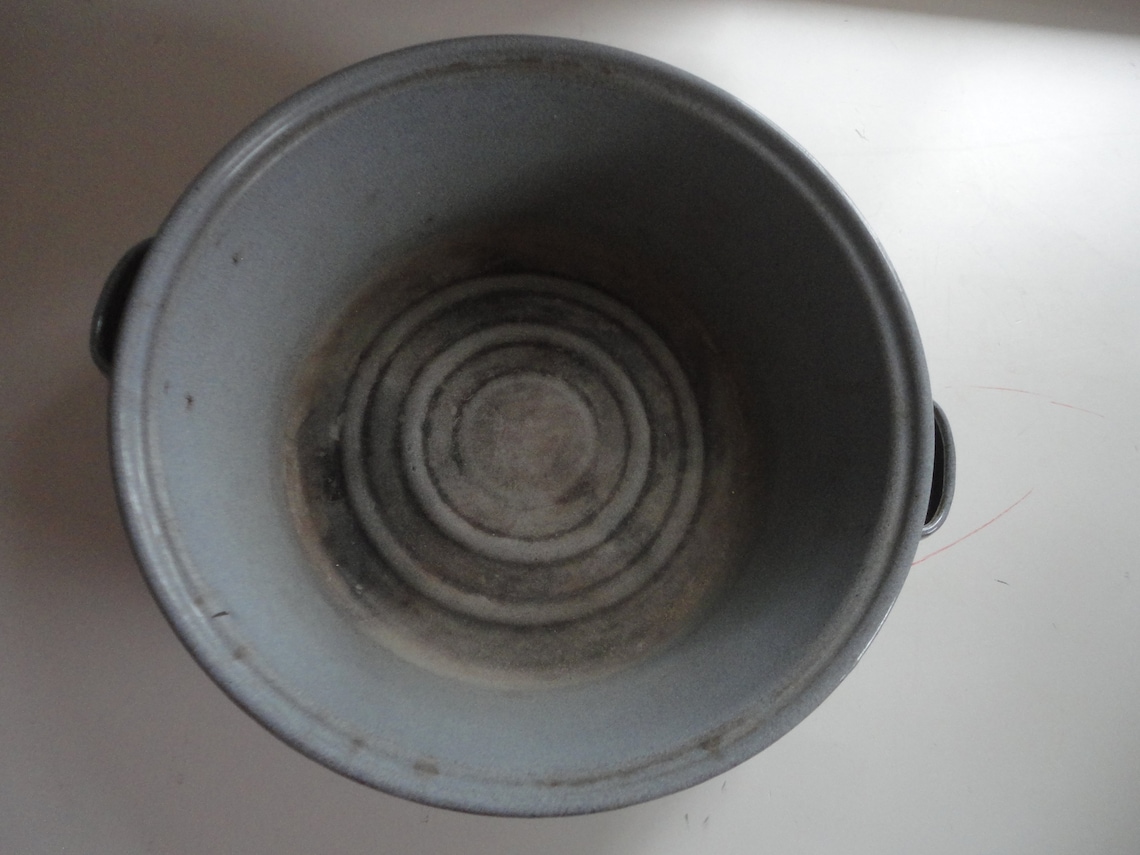 Vintage Gray Enamelware Covered Pot Gray Graniteware Covered - Etsy