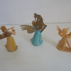 Vintage Trio of Plastic Miniature Angels, Christmas Angels, Plastic ...