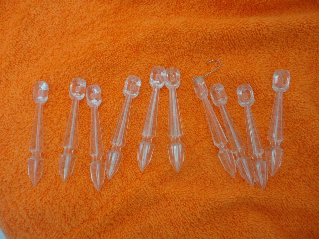 Vintage Lot of 10 Clear Plastic Icicles for Christmas Tree Icicle ...