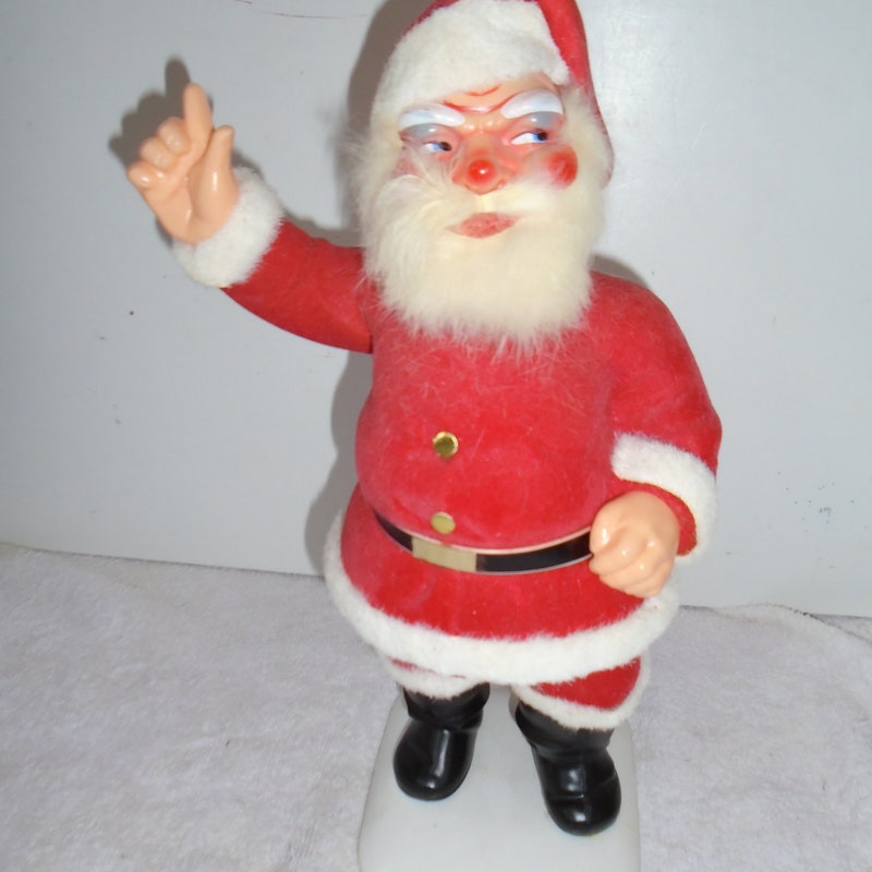 Flocked Santa - Etsy