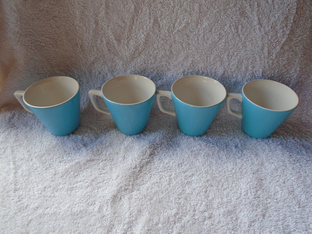 Vintage Sky Blue Primastone Genuine Ironstone Ceramic Coffee Mugs, Lot ...