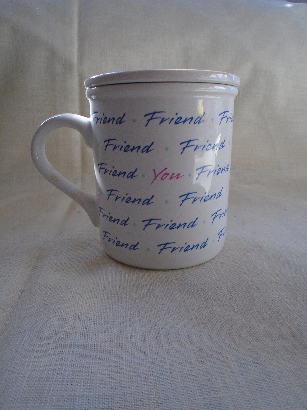Vintage Hallmark Mug Mates Ceramic Friends Mug With Lid Made in Korea ...