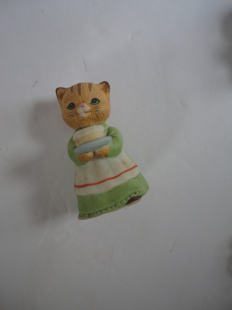 Vintage Ceramic Cucumber Family of Christmas Cats, Cucumber Cat ...