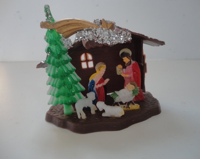 Vintage Very Small Plastic Nativity Scene Made in Hong Kong in Original ...