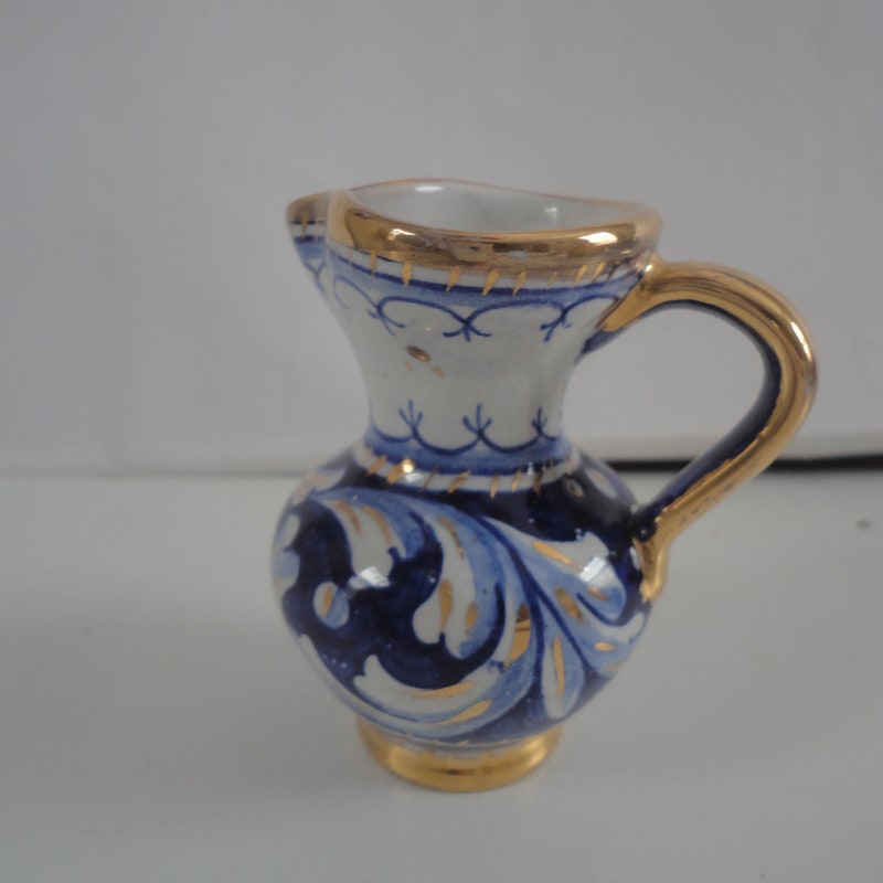 Blue Ceramic Pitcher - Etsy