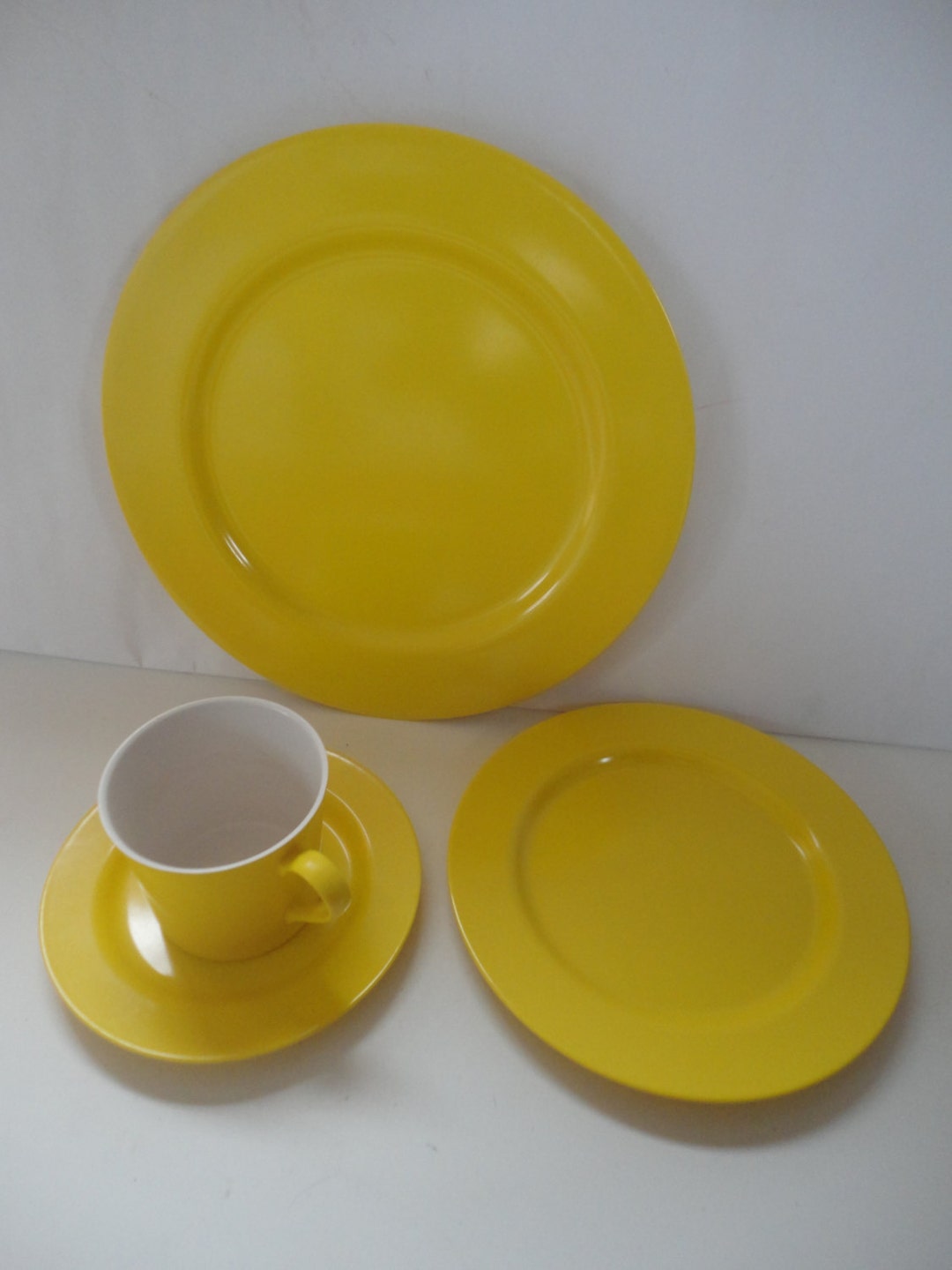 Vintage Bright Yellow Oneida Deluxe Dishware Set, Oneida, Oneida ...