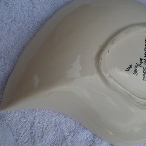 Vintage Ceramic Teardrop Hand Painted Fern Dish Made Norway, KK Ceramic ...