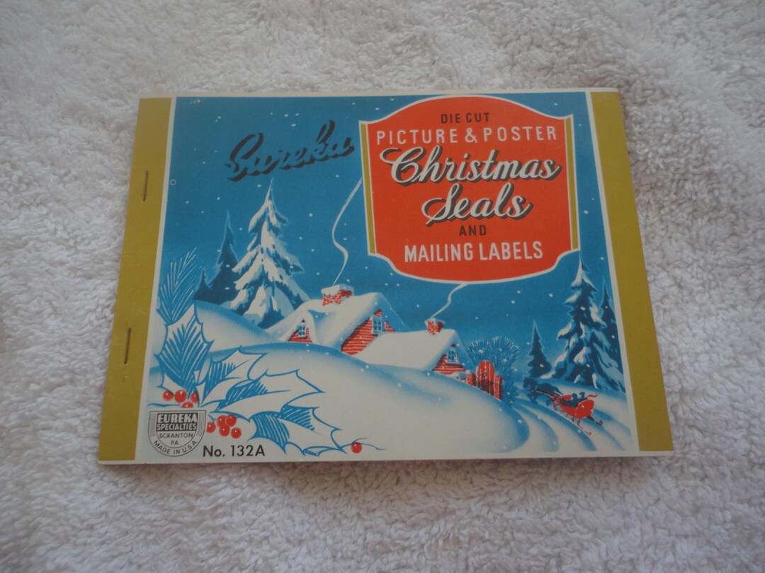 Vintage New Old Stock Eureka No 132A Die Cut Christmas Seals Mailing ...