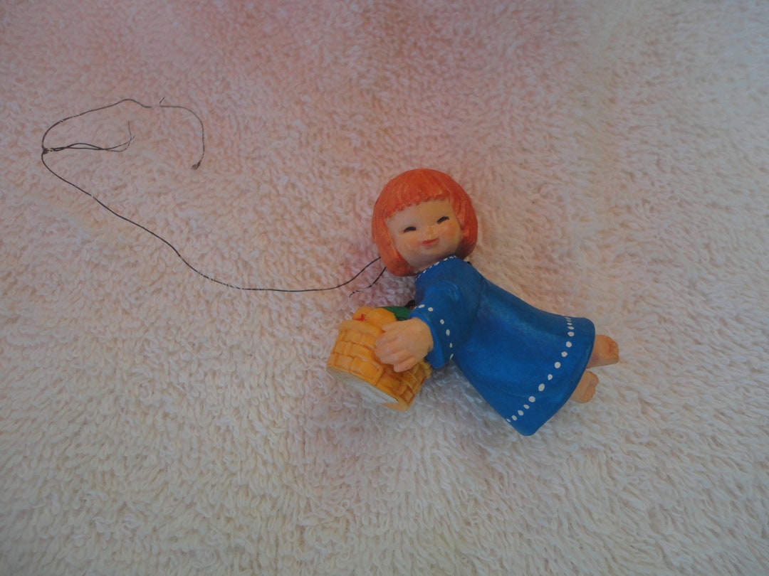 Vintage Blue Ferrandiz Angel With Basket of Fruit Made in Italy, Juan ...