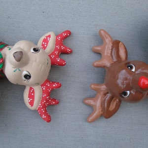 Vintage Hand Painted Ceramic Kimple Christmas Reindeer, Christmas ...