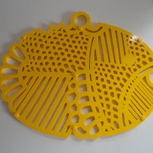 Vintage Yellow Plastic Dansk Gourmet Design Fish Trivet, Dansk, Dansk ...