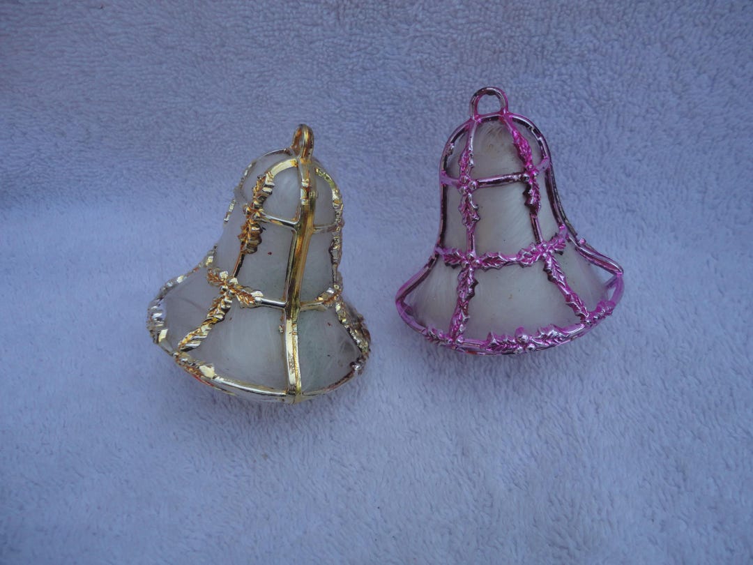 Vintage Unbreakable Plastic Angel Hair Bell Christmas Ornaments Made in ...