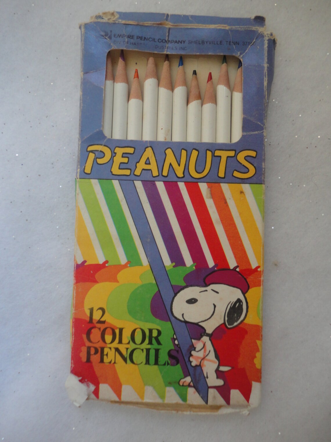 Vintage 12 Snoopy Colored Pencils by Empire Pencil Company Snoopy ...
