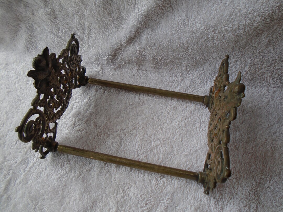 Vintage Patina Brass Expanding Cherub Floral Book Holder, Adjustable ...