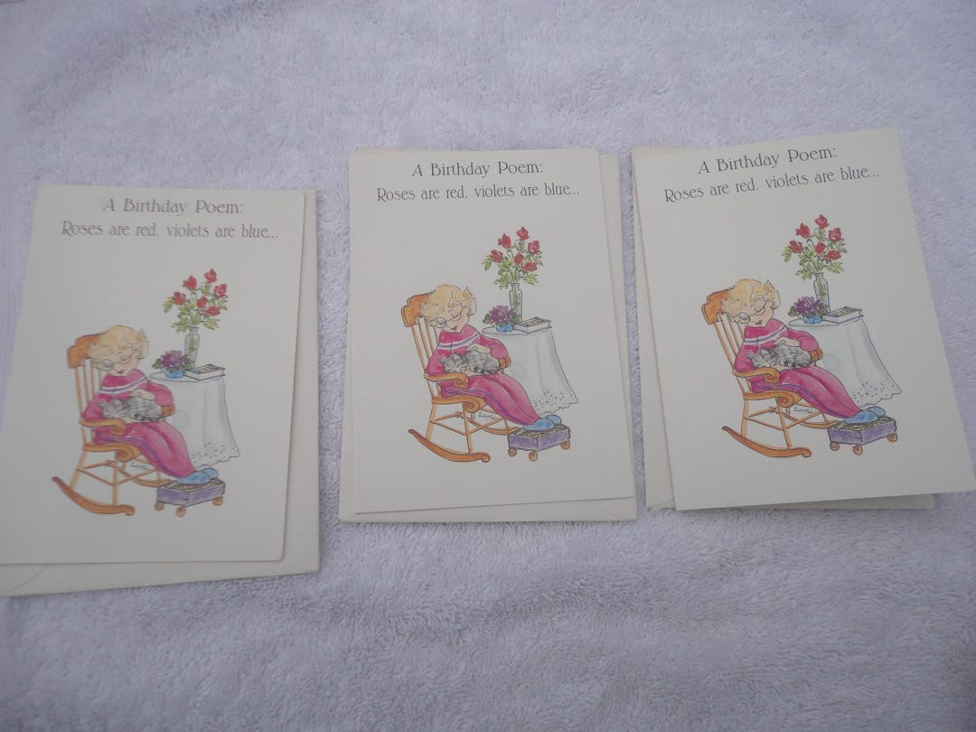 Vintage New Old Stock Marian Heath Older Woman Birthday Card With ...