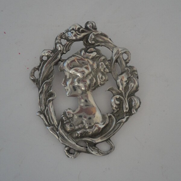 Repousse Brooch - Etsy