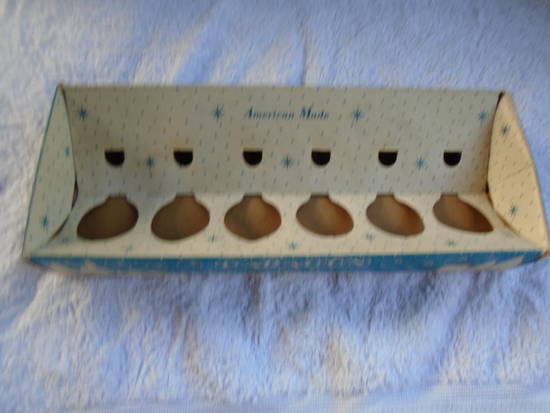 Vintage Paragon Blue White Cardboard Empty Christmas Ornament Box ...