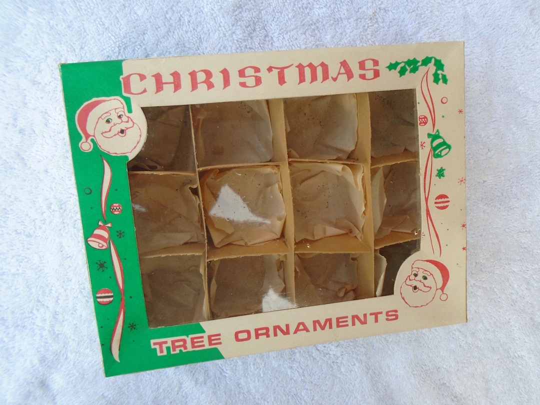Vintage Cardboard Empty Small Poland Glass Ornament Box Made in Poland ...