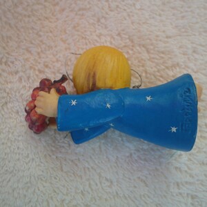 Vintage Blue Ferrandiz Angel With Bright Purple Grapes Made in Italy ...