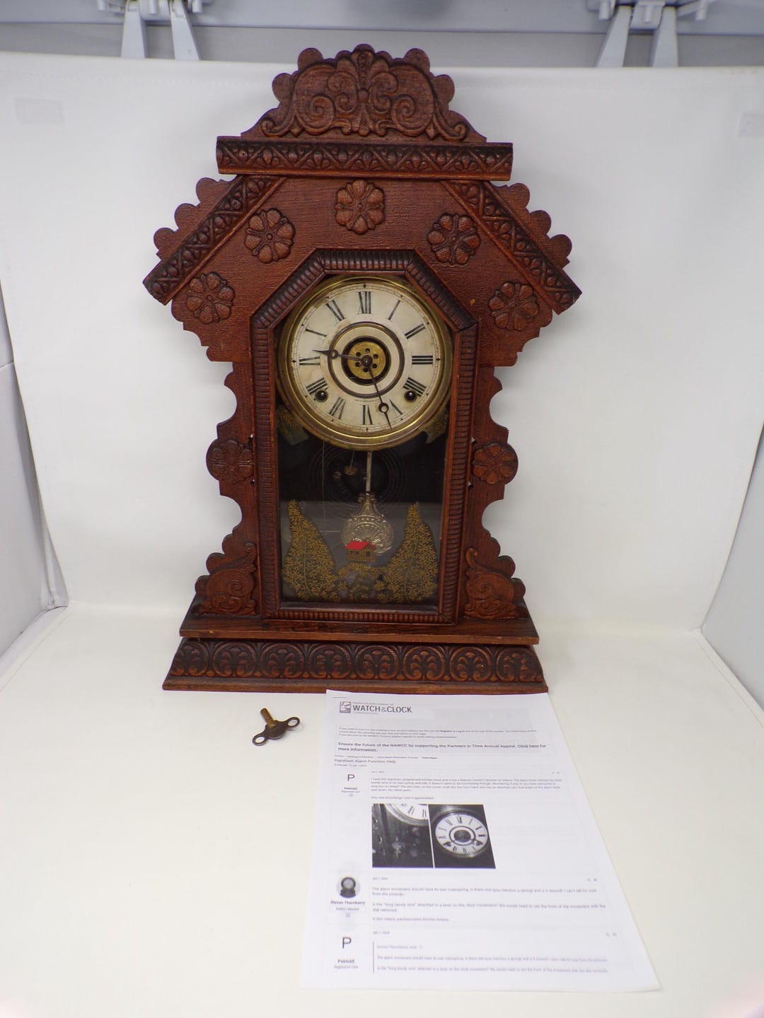 Antique Ingraham Gingerbread Parlor Mantle Clock With Alarm - Works! - Etsy