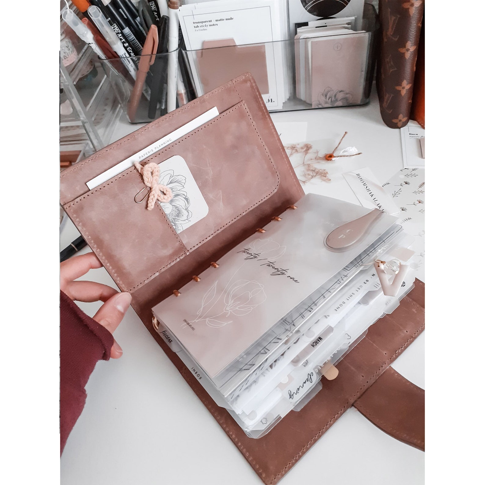 Personal Ring Binder/planner Real Leather Agenda Personal Size - Etsy