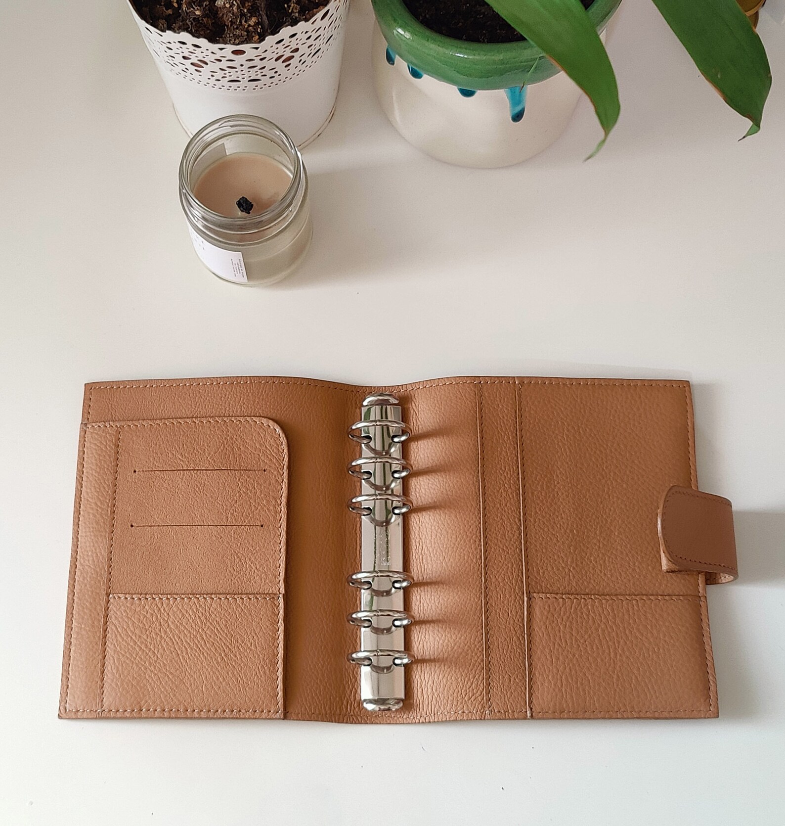 A6 Rings Binder/planner Real Leather Cover, True USA Size A6 Ringbound ...