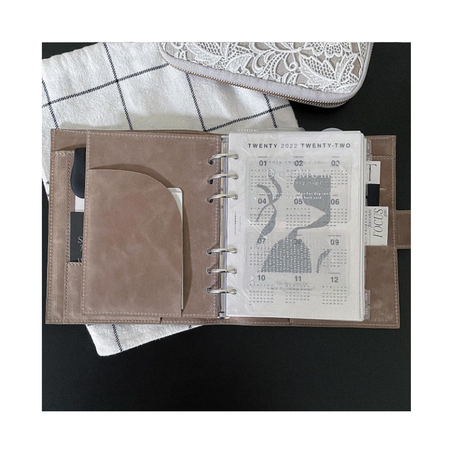 Leather Flyleaf With a Secretarial Pocket - Choose Your Leather - Etsy