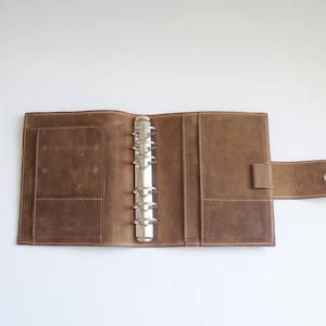 A6 Rings Binder/planner ~ Real Leather Cover, True USA Size A6 ...