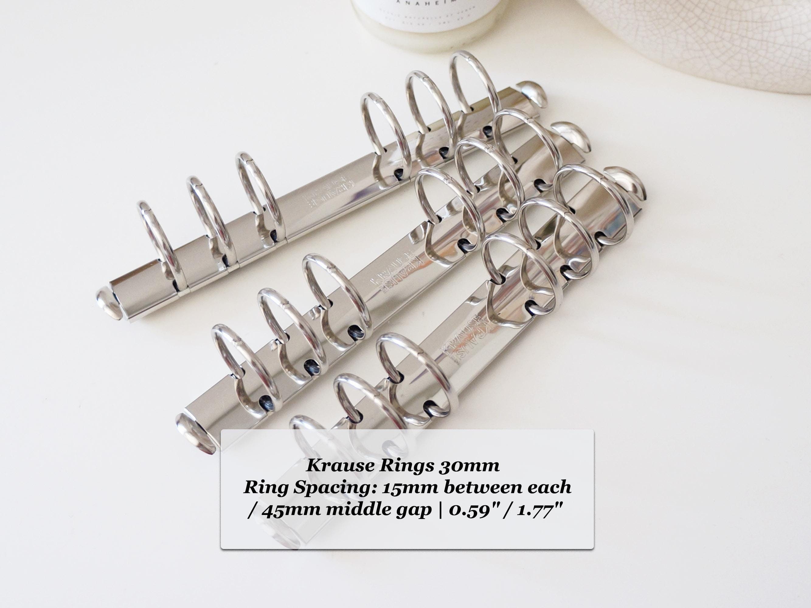 Silver Krause Ring Mechanism, 30mm 6-ring Binder for Personal Planners ...