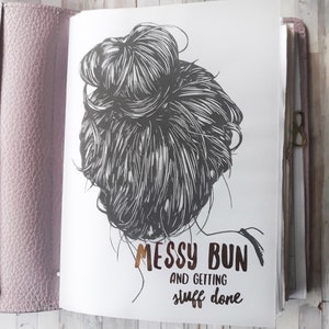 FOILED Vellum "messy Bun and Getting Stuff One" Dashboard for ...