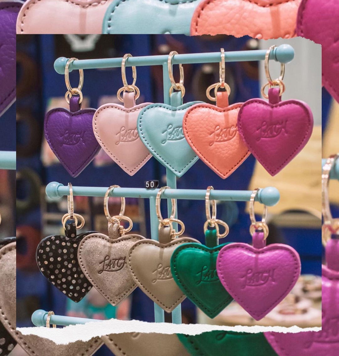 Bulk Pack of Promotional Leather Heart Keychains With Filler ...