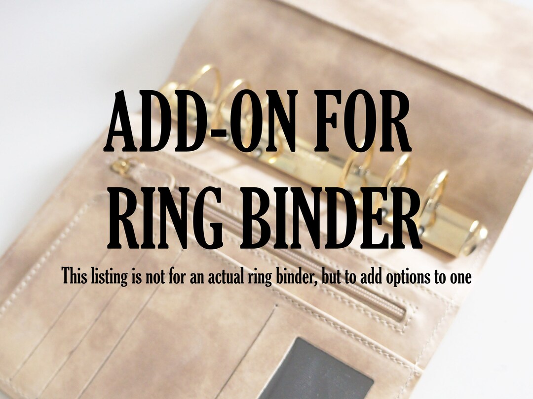 NOT a Ringbound Planner Cover !! Here You Can Choose Add-ons for Your ...