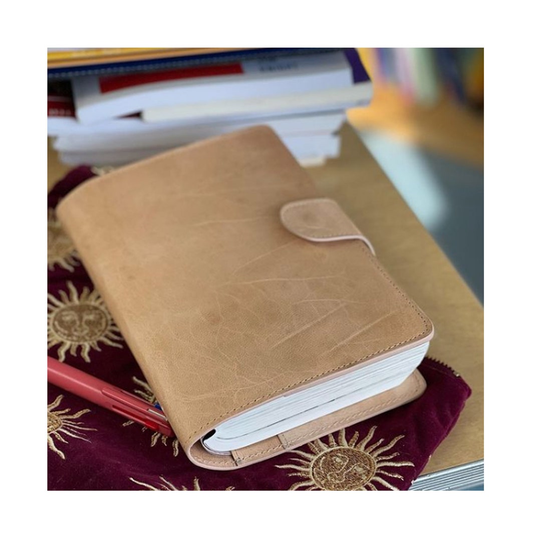 Personalised A5 Full Grain Stalogy Leather Cover, Hobonichi Cousin ...