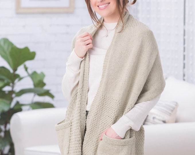 PDF DIGITAL DOWNLOAD Knit Pocket Shawl Pattern Knitting - Etsy
