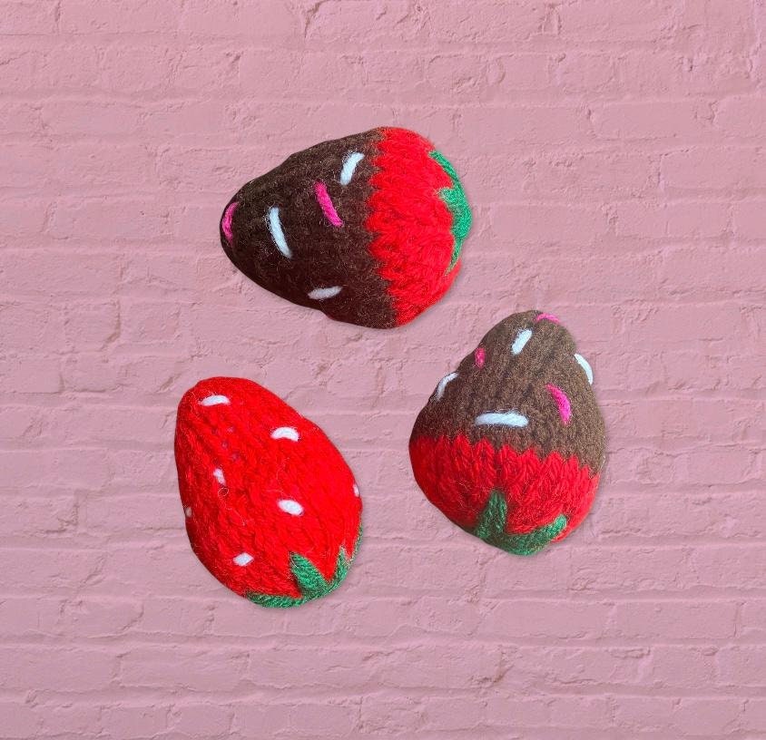 Strawberry Knitting Pattern Knitting Pattern Valentines Day - Etsy