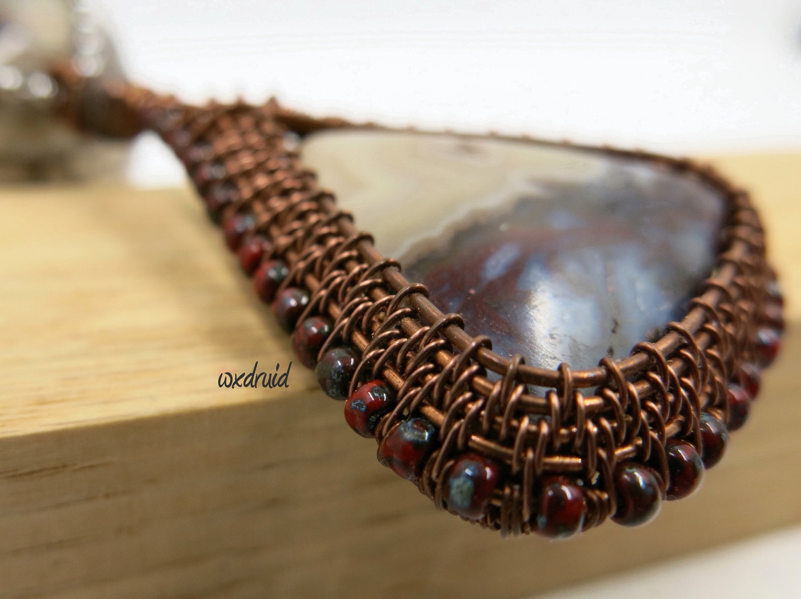 Wire Wrapped Pendant Copper Wire Wrapped Pendant Mexican - Etsy