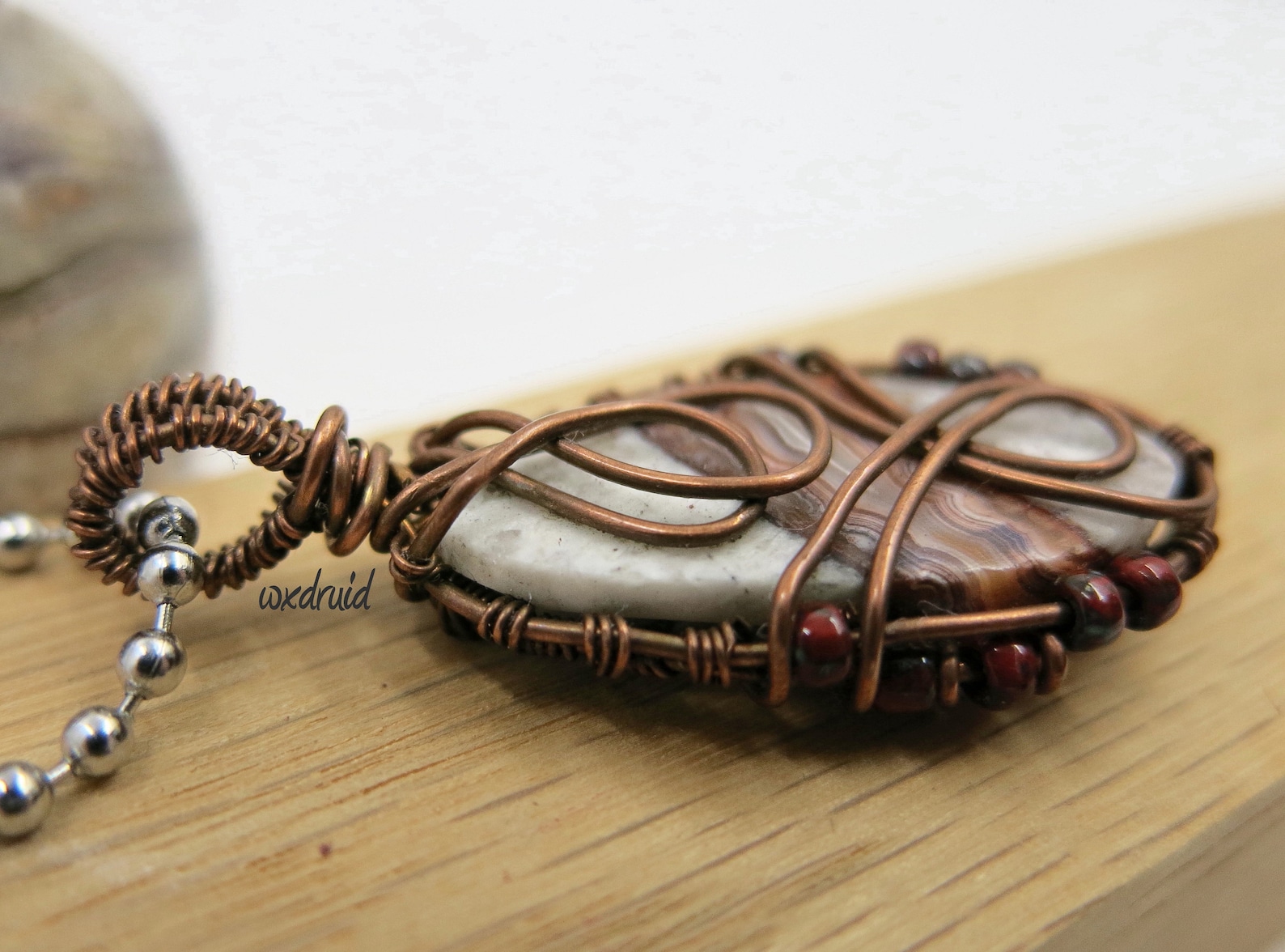 Wire Wrapped Pendant Copper Wire Wrapped Pendant Stone - Etsy