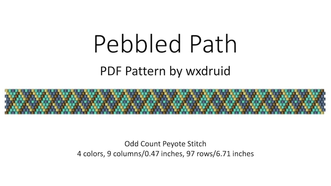 Pebbled Path : Odd Count Peyote Stitch Pattern, PDF Download, Single ...