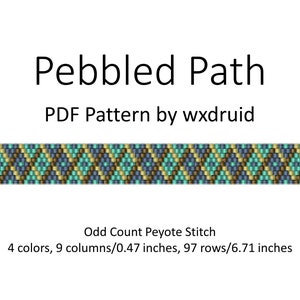 Pebbled Path : Odd Count Peyote Stitch Pattern, PDF Download, Single ...