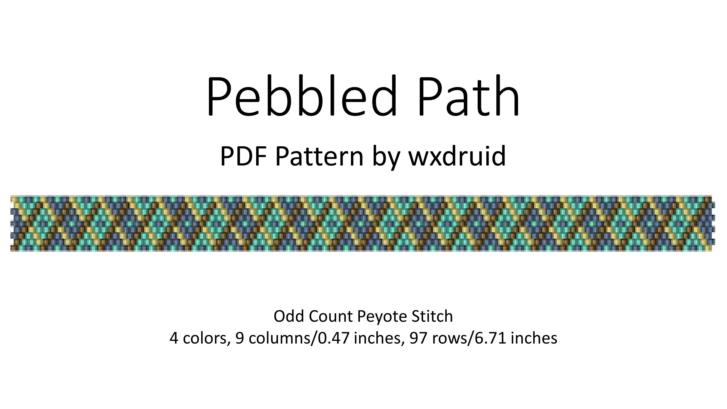 Pebbled Path : Odd Count Peyote Stitch Pattern, PDF Download, Single ...