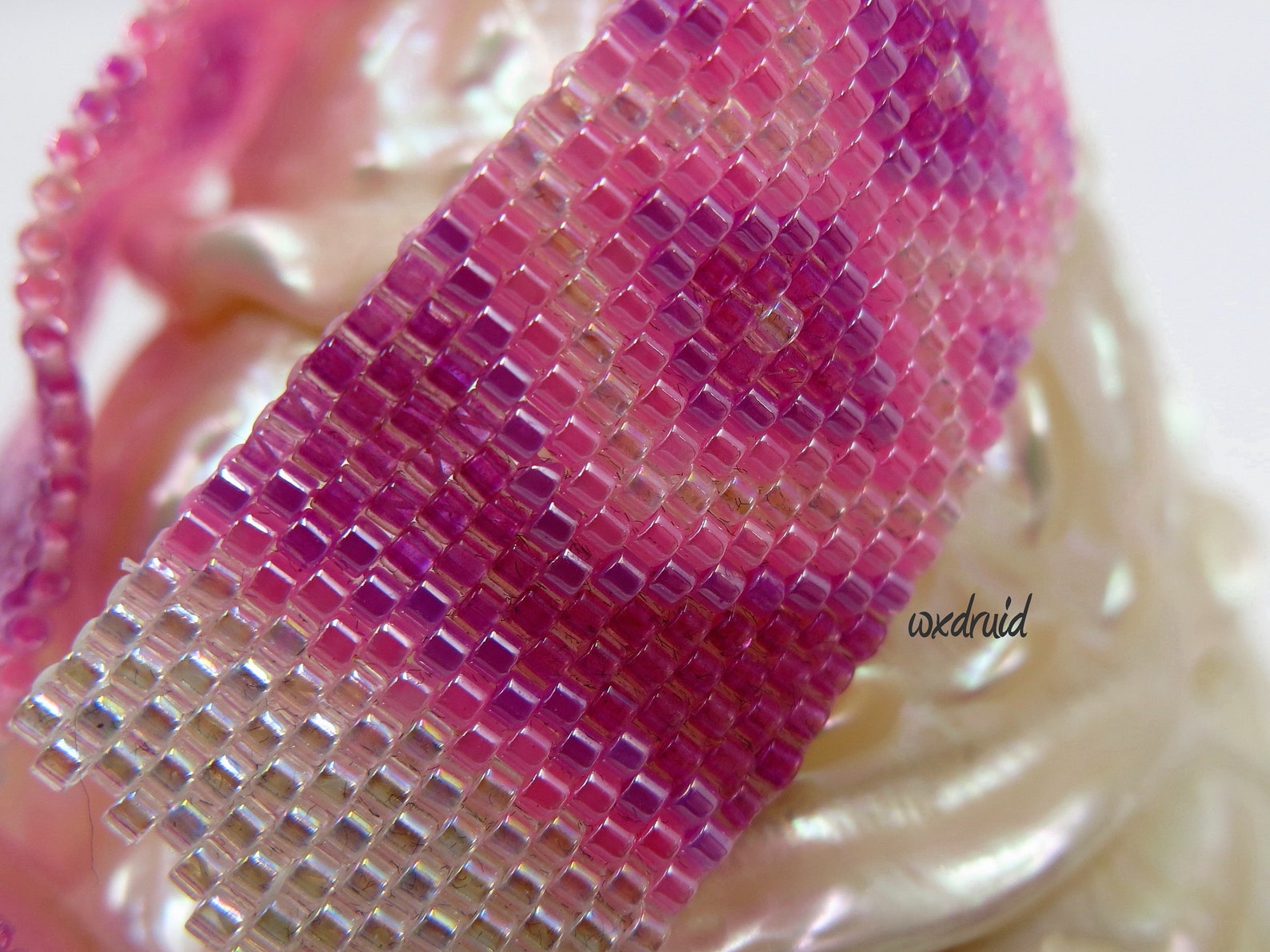 PINK : Odd Count Peyote Stitch Pattern, PDF Download, Single Drop ...
