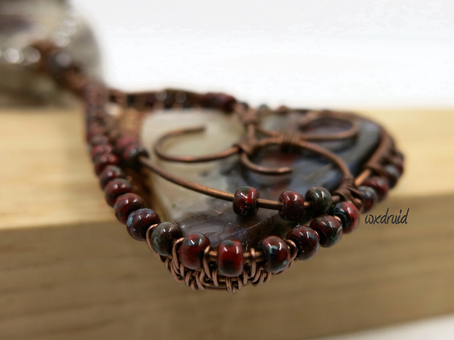 Wire Wrapped Pendant Copper Wire Wrapped Pendant Mexican - Etsy