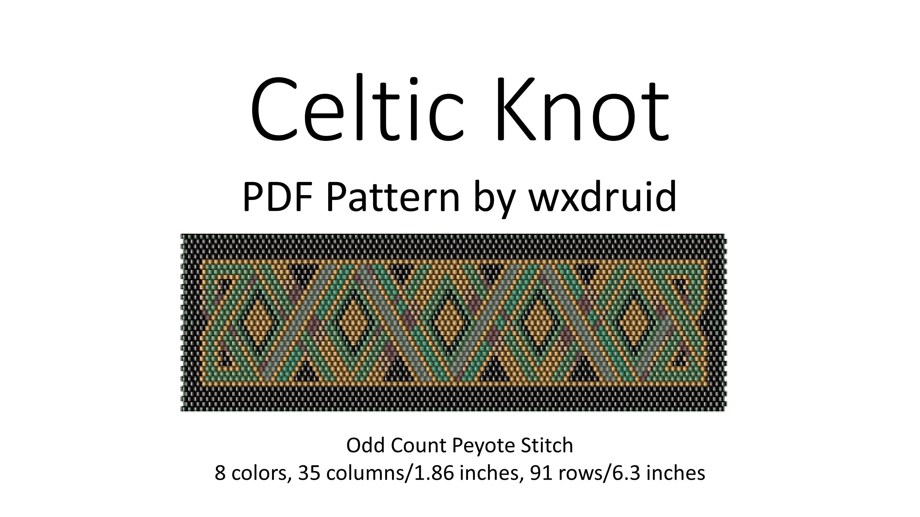 Celtic Knot : Odd Count Peyote Stitch Pattern, PDF Download, Single ...