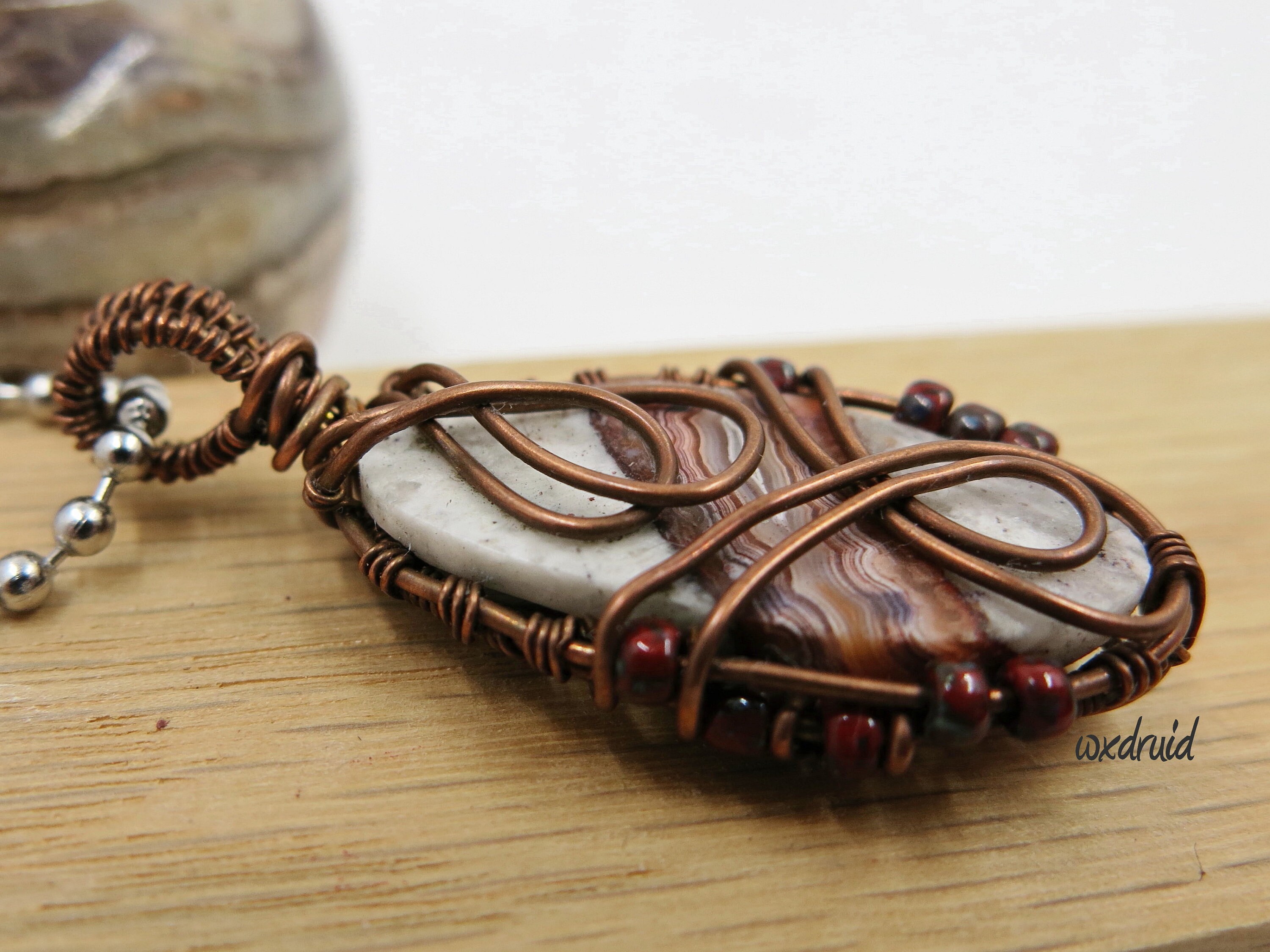 Wire Wrapped Pendant Copper Wire Wrapped Pendant Stone - Etsy