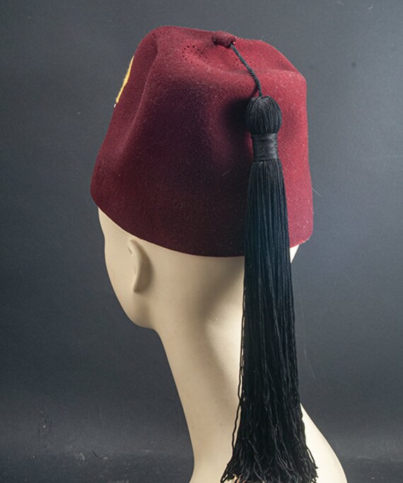 1960s Shriner, Masonic Fez, w/bag and tassel, Gemco. - Gem