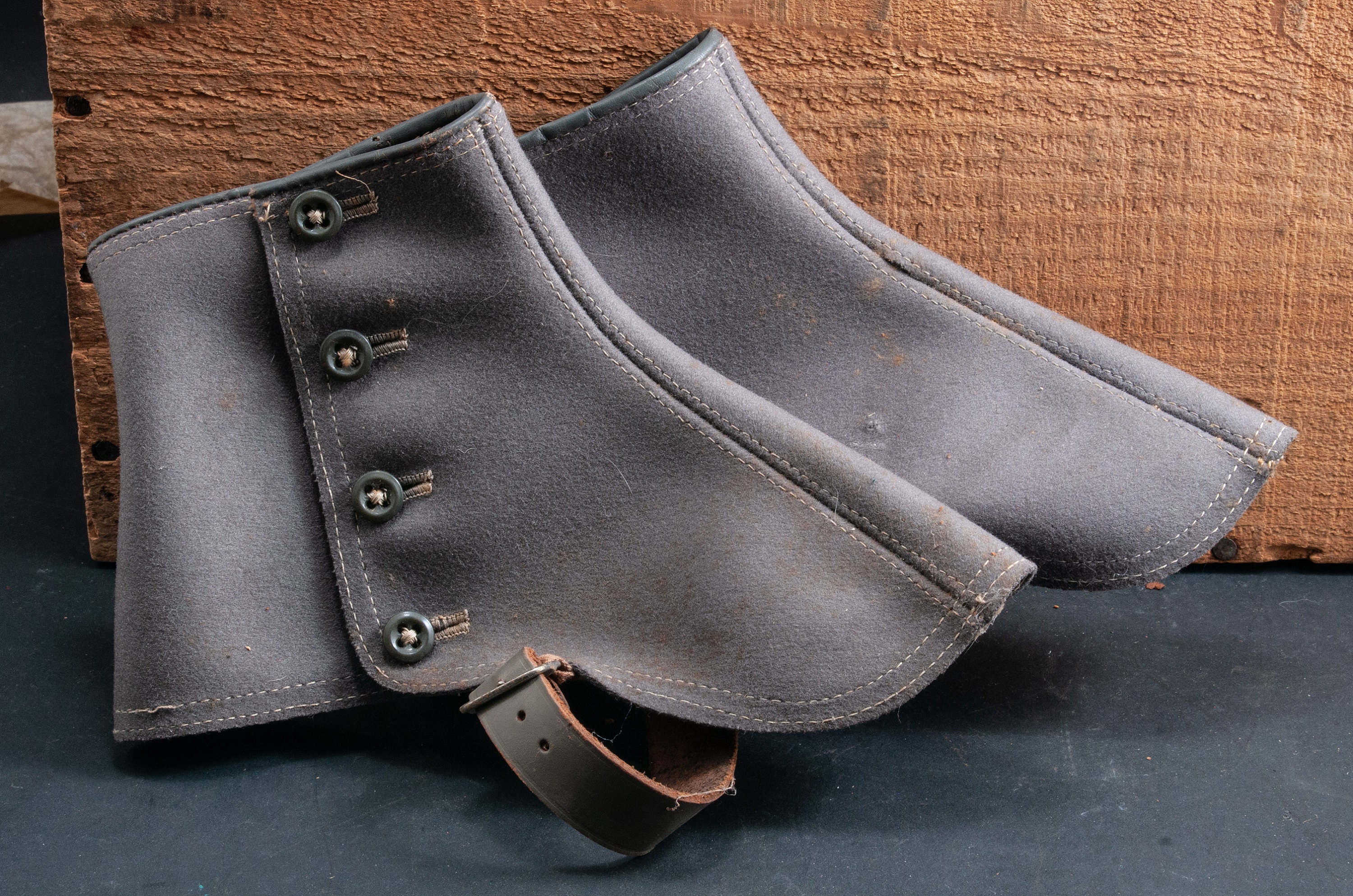 Grey Wool Spats. 4 Button. Clean, - Etsy