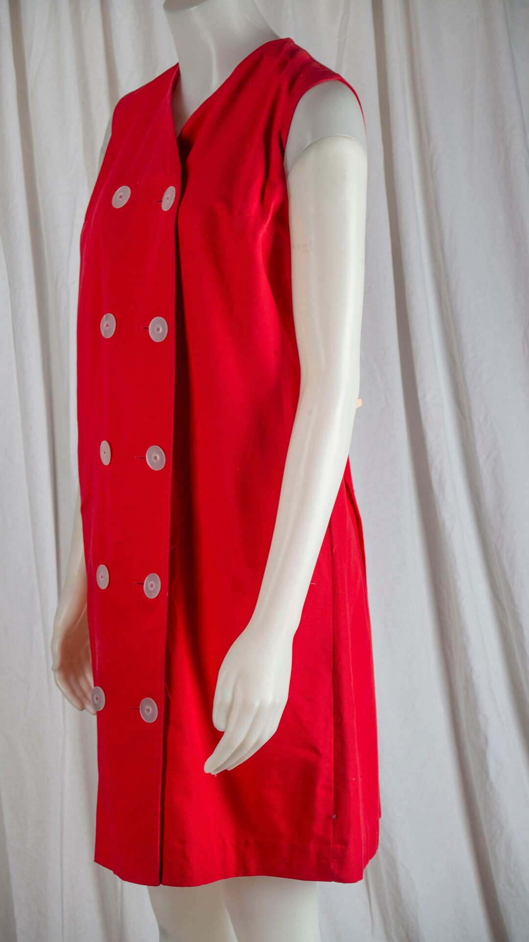 1970s Chas. L. Lewis, Hollywood, CA. Double Breasted, Coatdress ...