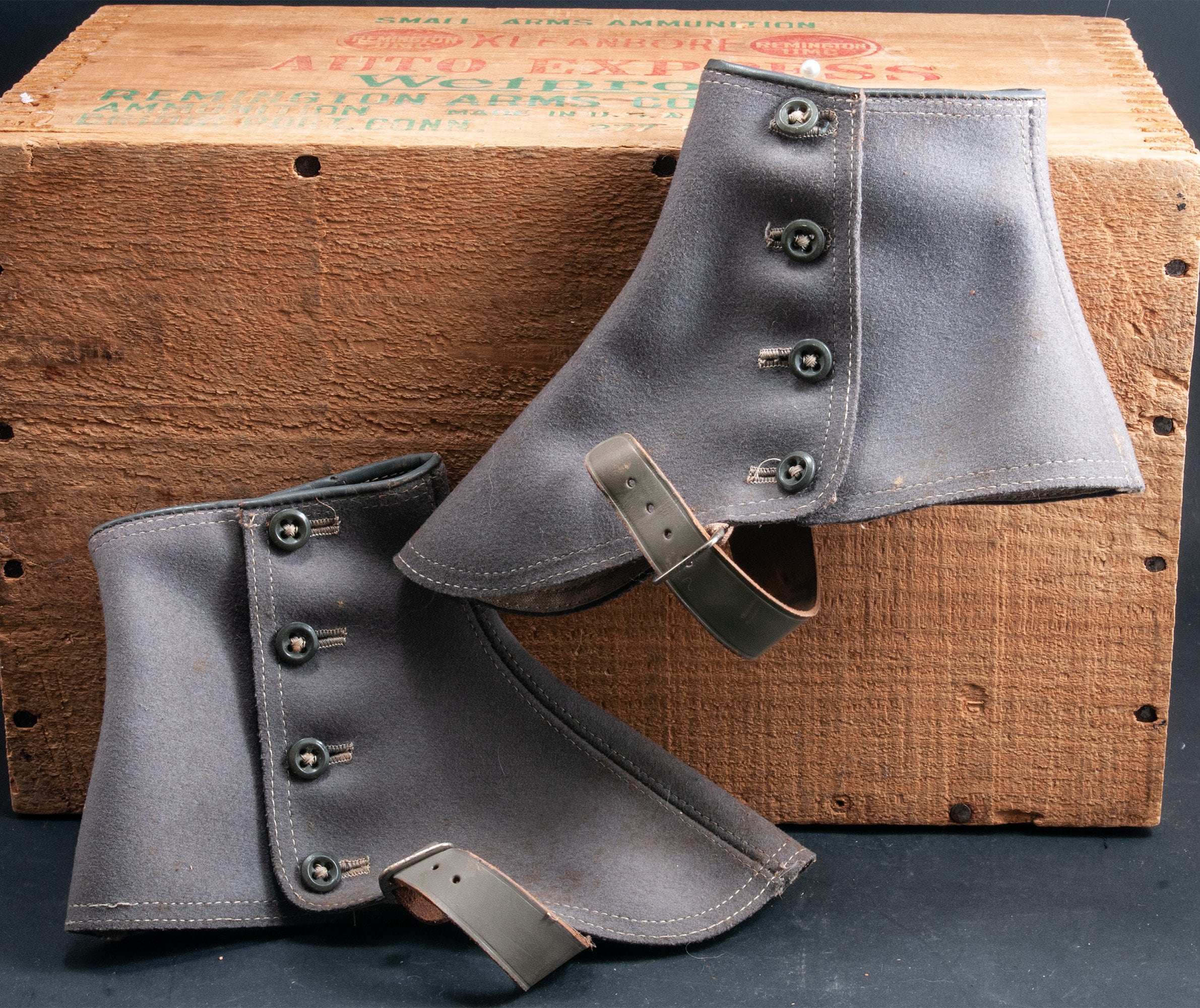 Grey Wool Spats. 4 Button. Clean, - Etsy