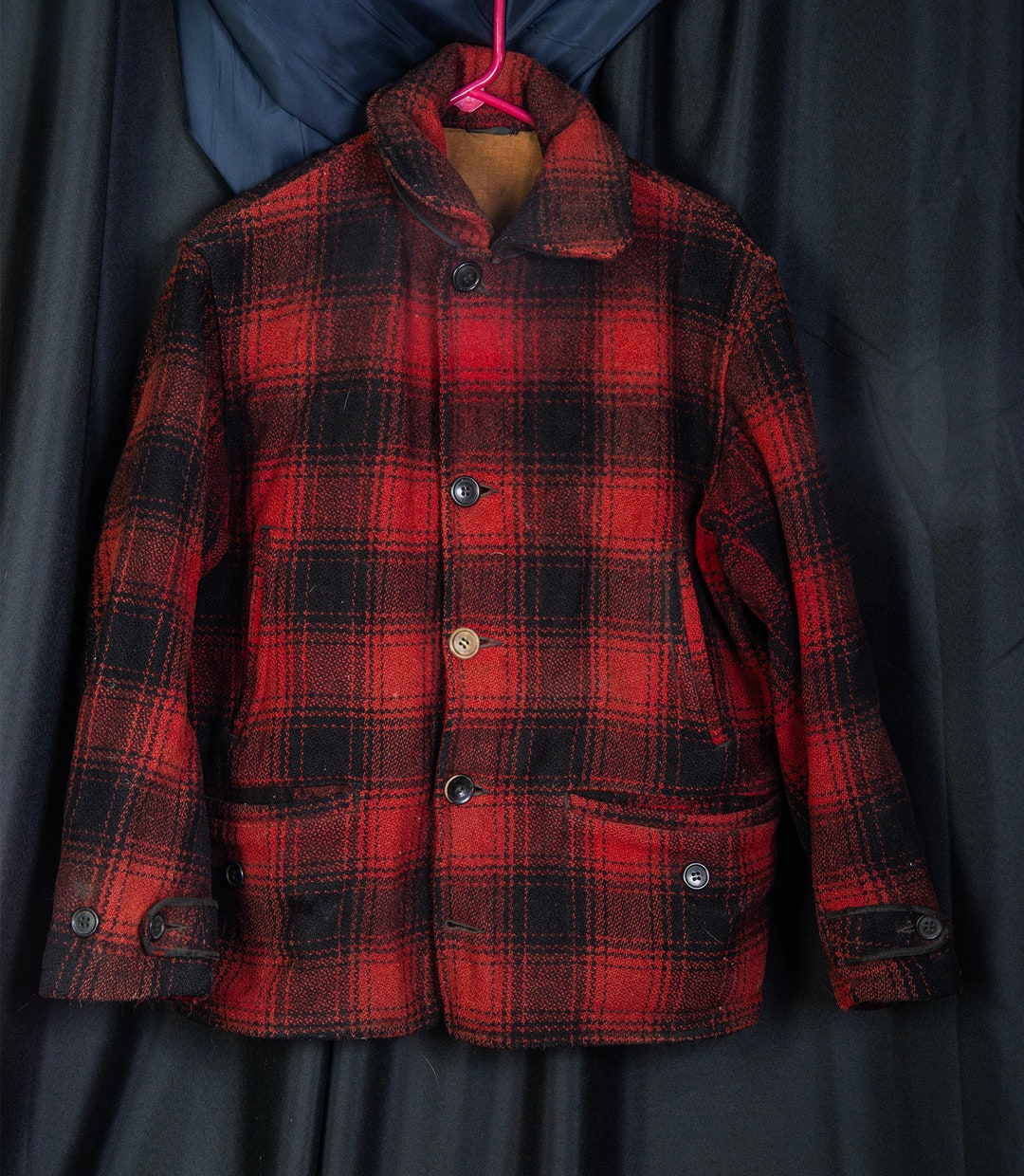 1940s Red Plaid Wool Hunting Suit W/ Suspenders and Carcass Pocket - Etsy