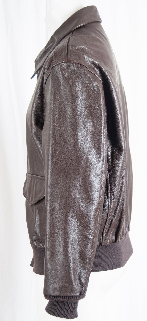 1980s Cooper Bomber jacket. Brown leather, A2, 44R, m… - Gem